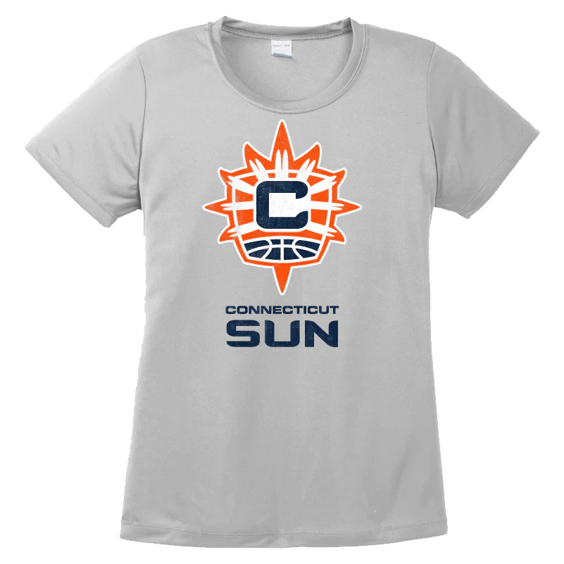 Connecticut Sun Ladies Distressed Logo Performance T-Shirt ...